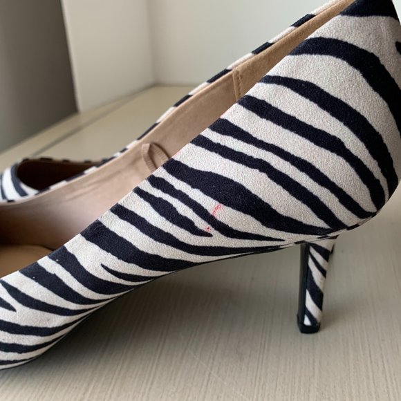H&M | Shoes | Nwt Hm Suede Zebra Kitten Heel Pumps | Poshmark